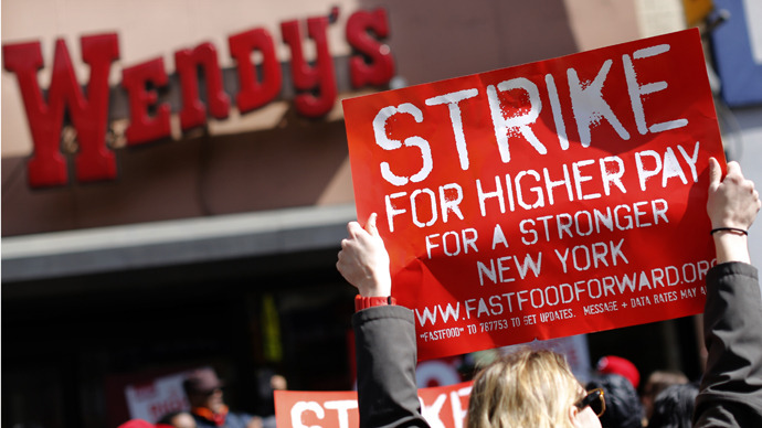 Fast food workers striking for living wages - City Atlas